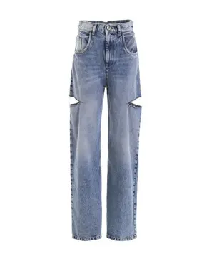 MAISON MARGIELA Baggy Jeans With Shear Cutout Detail