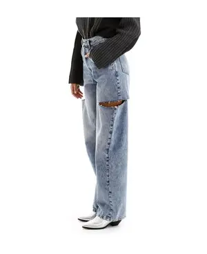 MAISON MARGIELA Baggy Jeans With Shear Cutout Detail