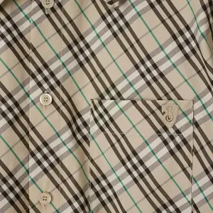 Burberry Checkered Long-sleeve Shirt With B-shield Embroidery