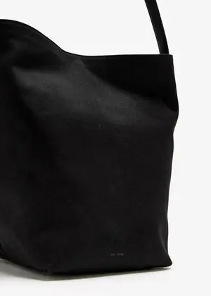 THE ROW Leather-handle Cotton Tote Bag