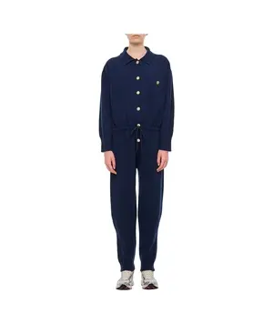 BARRIE Long-sleeved Front-button Jumpsuit - Black