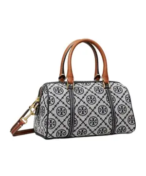 Tory Burch T Monogram Zipped Mini Barrel Bag