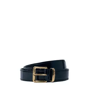 Miu Miu Logo-engraved Leather Belt - Black