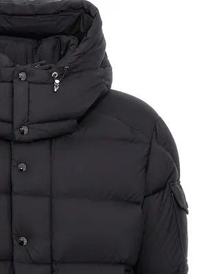 Moncler Maya Hooded Puffer Jacket - Black