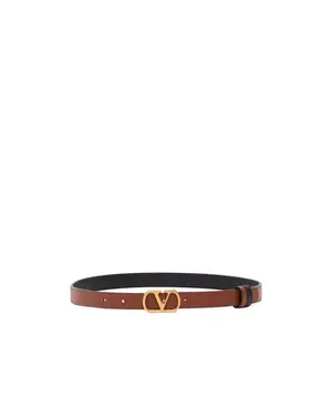Valentino Garavani Vlogo Signature Buckled Reversible Belt - Brown