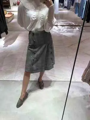 Chloé Checked Pleated Skirt