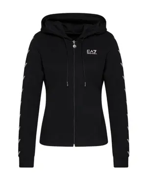 EA7 Logo Zip-up Hooded Casual Jacket - No