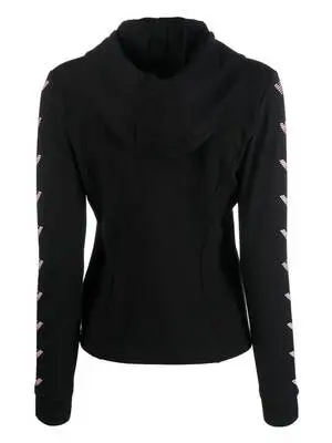 EA7 Logo Zip-up Hooded Casual Jacket