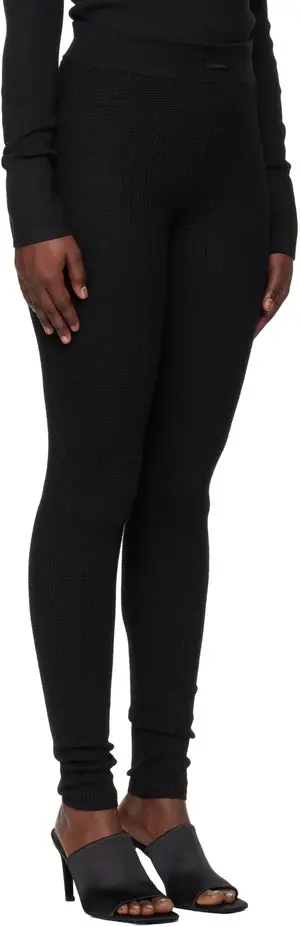 Fear Of God Skinny Cut Waffle Knit Leggings - Black