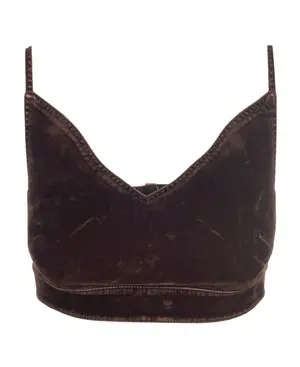 Loewe Strappy Velvet Cropped Top