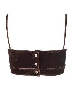 Loewe Strappy Velvet Cropped Top