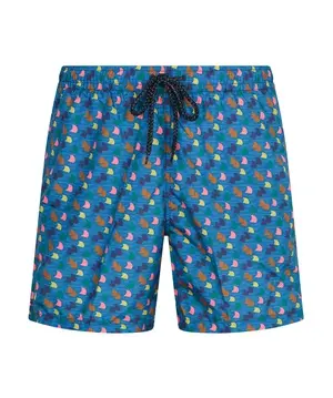 DRUMOHR Patterned Swim Shorts - Blue