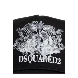 Dsquared2 Baseball Cap With Monkey Business Print
