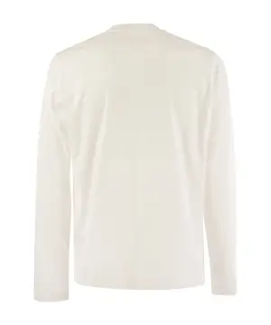 Fedeli Giza Cotton Crew Neck T-shirt - White