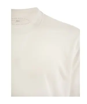 Fedeli Giza Cotton Crew Neck T-shirt - White