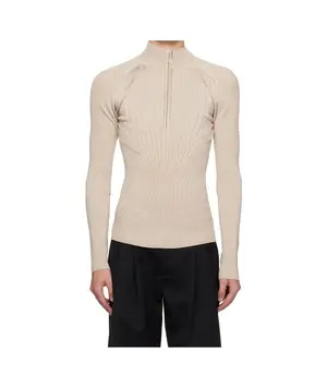MUGLER Hook-and-eye Ribbed T-shirt