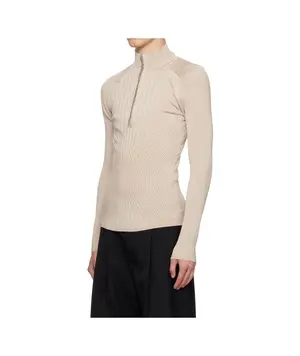 MUGLER Hook-and-eye Ribbed T-shirt