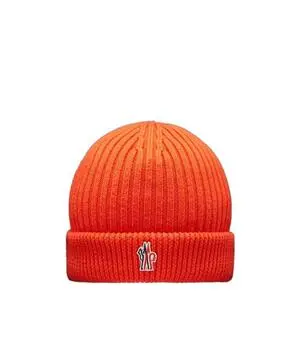 Moncler Moncler Down-Filled Wool Beanie Red