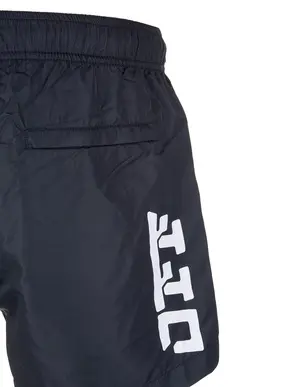 Off-White Logo Print Swim Shorts