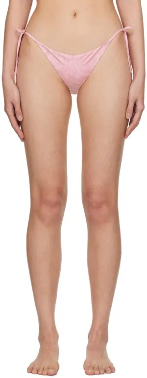 Versace Barocco Printed Bikini Bottoms - Nude