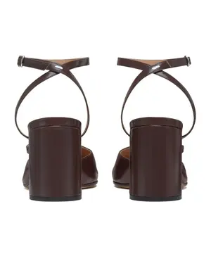 MAISON MARGIELA Tabi Slingback Pumps With Block Heel - Brown