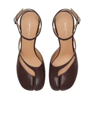 MAISON MARGIELA Tabi Slingback Pumps With Block Heel - Brown