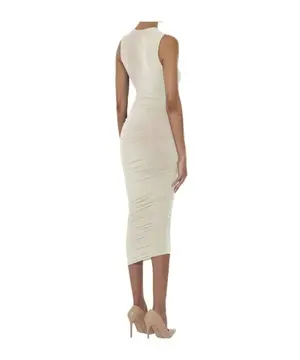 Wolford Sleeveless Asymmetrical Draped Midi Dress