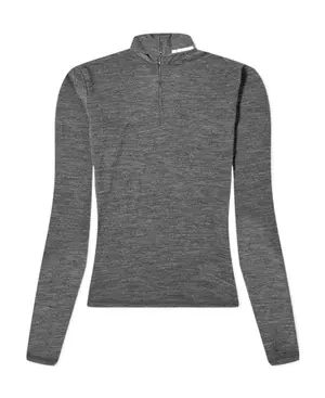 JIL SANDER Zip Detail High Neck Top