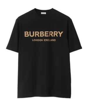 Burberry Logo Cotton T-shirt - Black