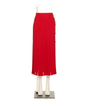 Valentino Garavani Georgette Midi Skirt With Jewelry Buttons