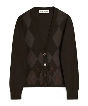 Our Legacy Ivy Argyle Cardigan - Black