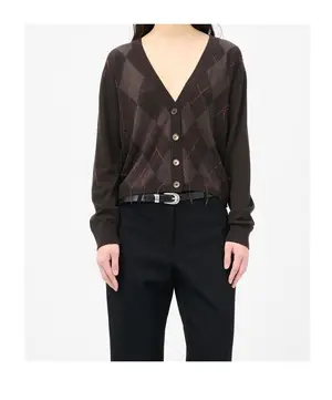 Our Legacy Ivy Argyle Cardigan - Black