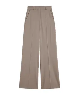 JOSEPH Alana Wool-blend Twill Wide-leg Pants - Nude