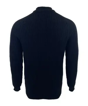 Emporio Armani Tiger Appliqué Ribbed Long Sleeve Sweater