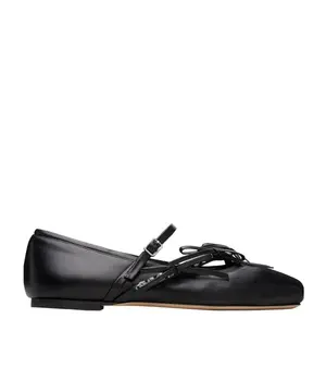 JIMMY CHOO Loli Ballet Flats With Crystal Embellishments - Black