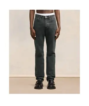AMI Paris Logo Patch Jeans - Black