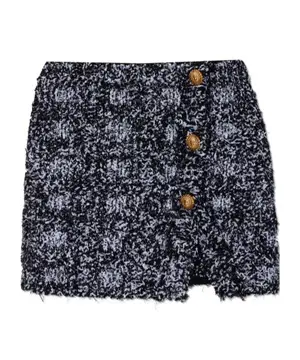 Balmain Lurex Thread Tweed Mini Skirt