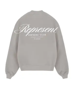 REPRESENT Logo Printed Crewneck Sweatshirt - Slate