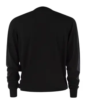 Fedeli Crew Neck Sweater - Black
