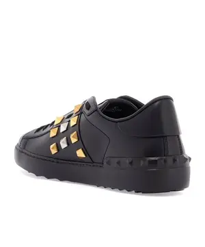 Valentino Garavani Rockstud Untitled Lace-up Sneakers - Black