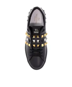 Valentino Garavani Rockstud Untitled Lace-up Sneakers - Black