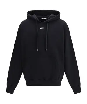 Off-White Skate Stamp Drawstring Hoodie - Black