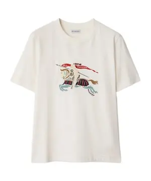 Burberry Embroidered Knight Cotton T-shirt