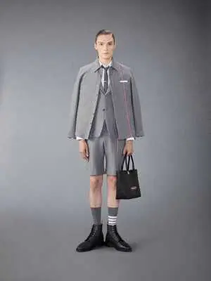 Thom Browne Cotton Shorts With Signature Striping