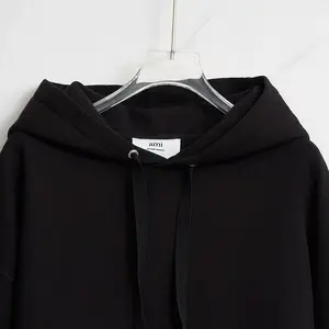 AMI Paris Drop Shoulder Drawstring Hoodie