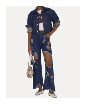 VIVIENNE WESTWOOD Cropped Marlene Jacket - Indigo