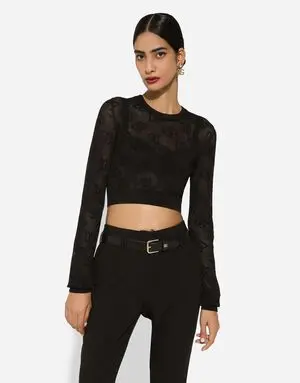 Dolce & Gabbana Dg Jacquard Cropped Top