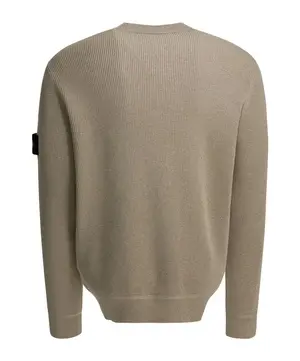 Stone Island Logo Patch Crewneck Sweatshirt - Green