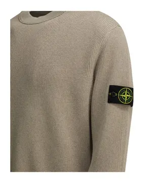 Stone Island Logo Patch Crewneck Sweatshirt - Green