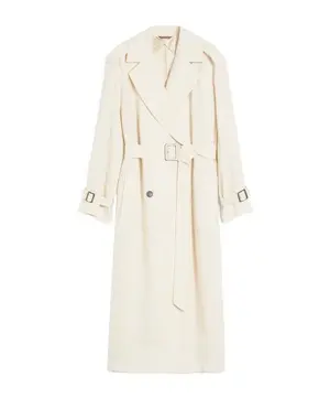 Max Mara Vieste Double-breasted Belted Coat - Beige